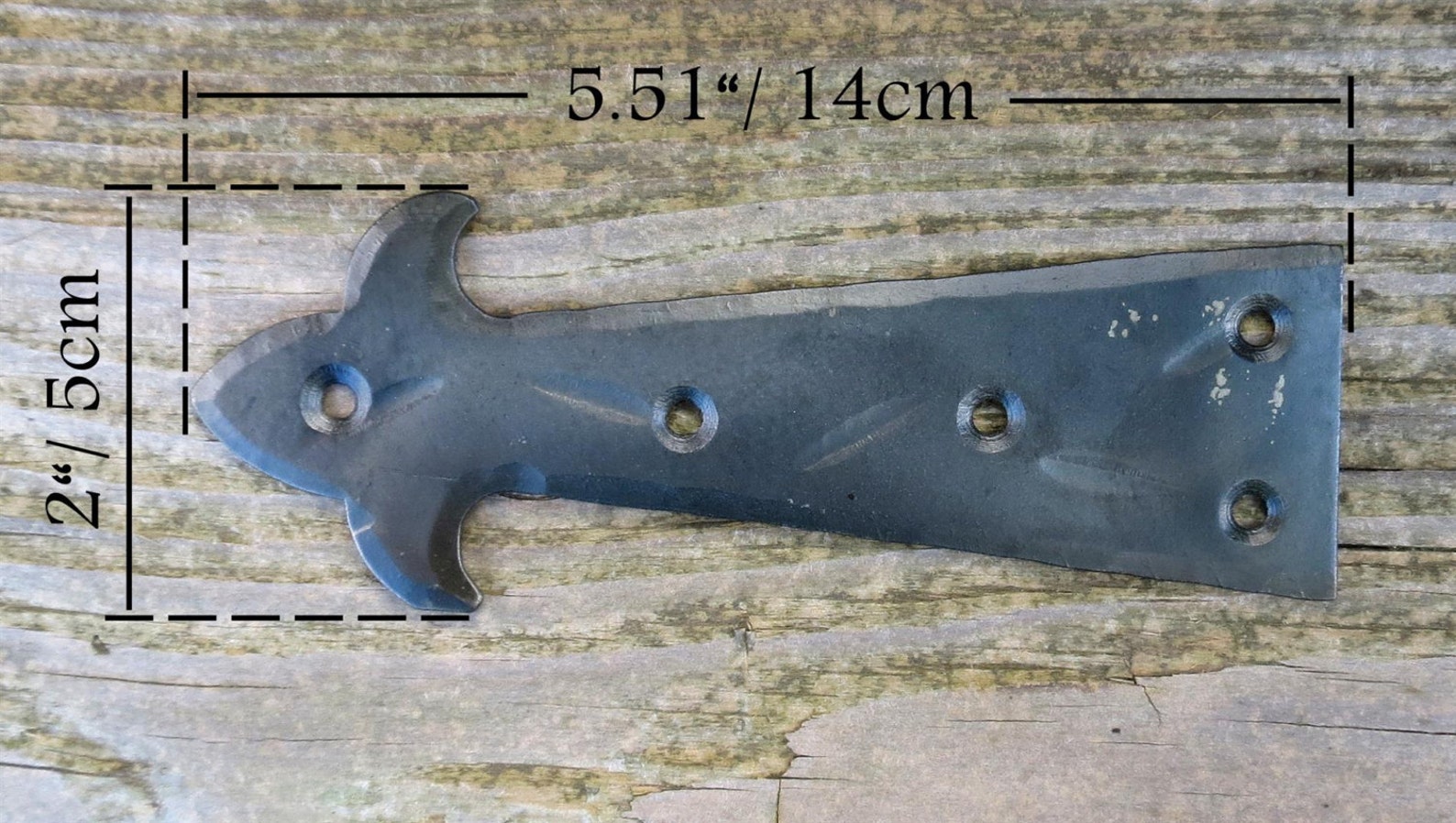 2 False Hinge Fronts 5.5 Forged Iron Door Decoration | Etsy