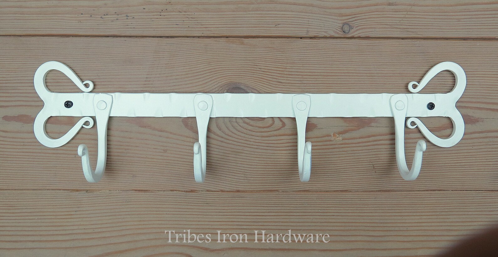 4 Hook Rack Panel Hand Forged 15 Wrought Iron Hanger - Etsy