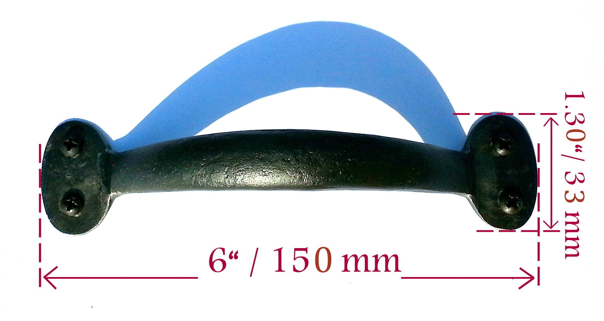 Forged Cabinet Pulls Wrought Iron Drawer Pulls Farmhouse | Etsy