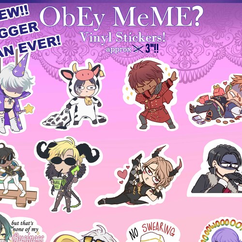 Obey Me Brother's Sticker Pack - Etsy