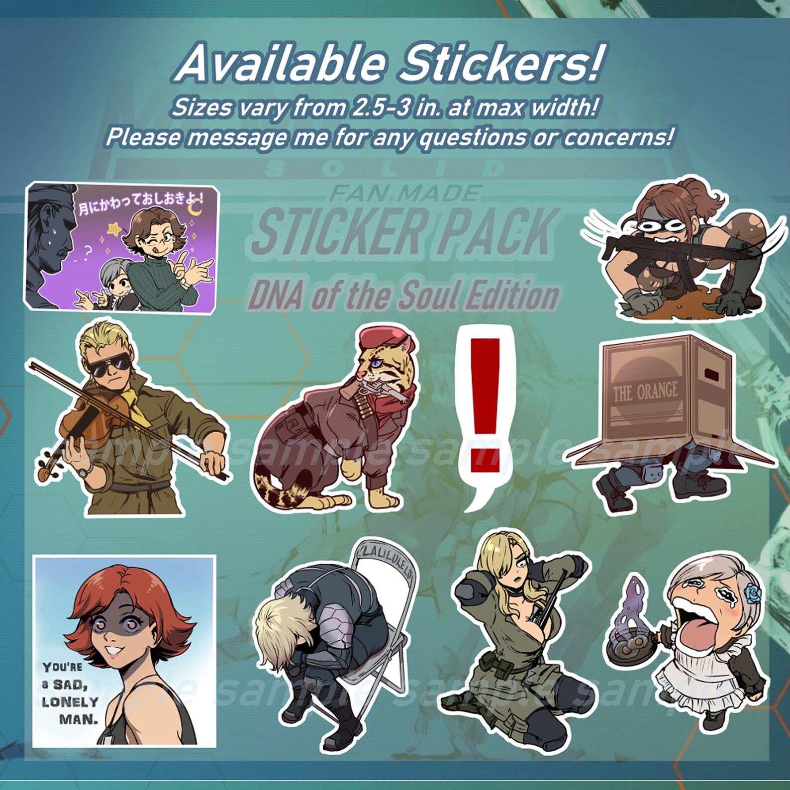 Metal Gear Meme Sticker Pack DNA of the Soul Edition - Etsy