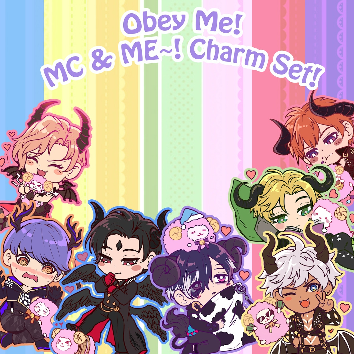 Mc and Me Obey Me Inspired Charms - Etsy
