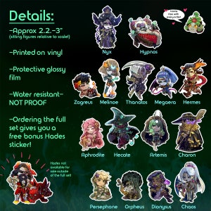 Hades Game Fandmade Sticker Pack (1&2) - Etsy