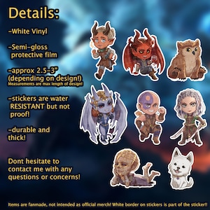 INSTOCK Fanmade BG3 VOL 2 Sticker Pack! - Etsy
