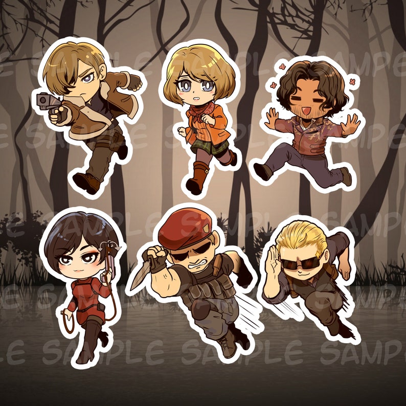 BIOHAZARD 4 FANMADE Mini Sticker Pack バイオハザード 4 ミニーステッカーパック - Etsy UK