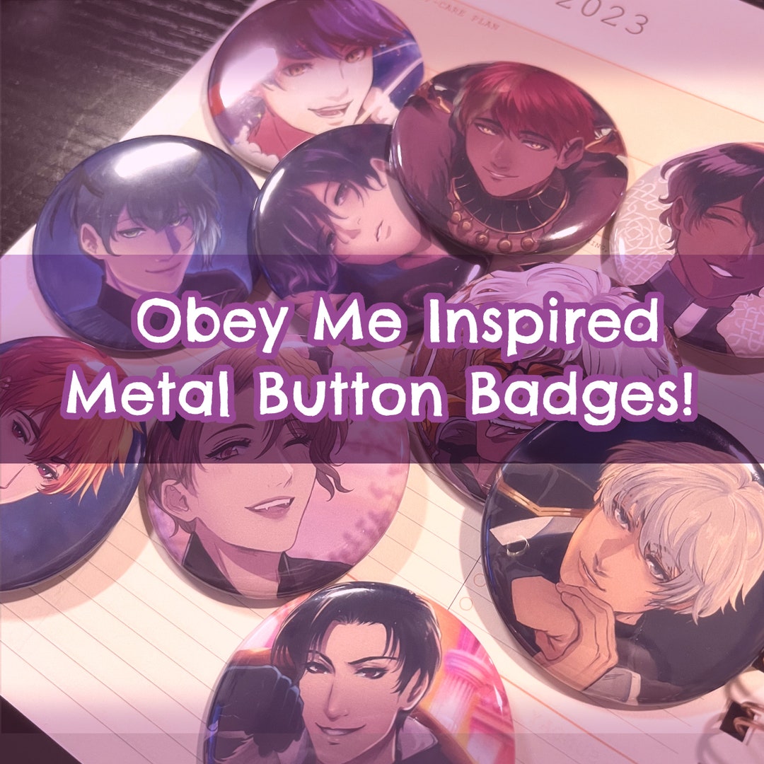Obey Me Inspired Metal Button Badges! - Etsy