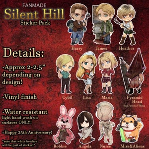 INSTOCK Fanmade Silent Hill 25th Anniversary Sticker Pack - Etsy