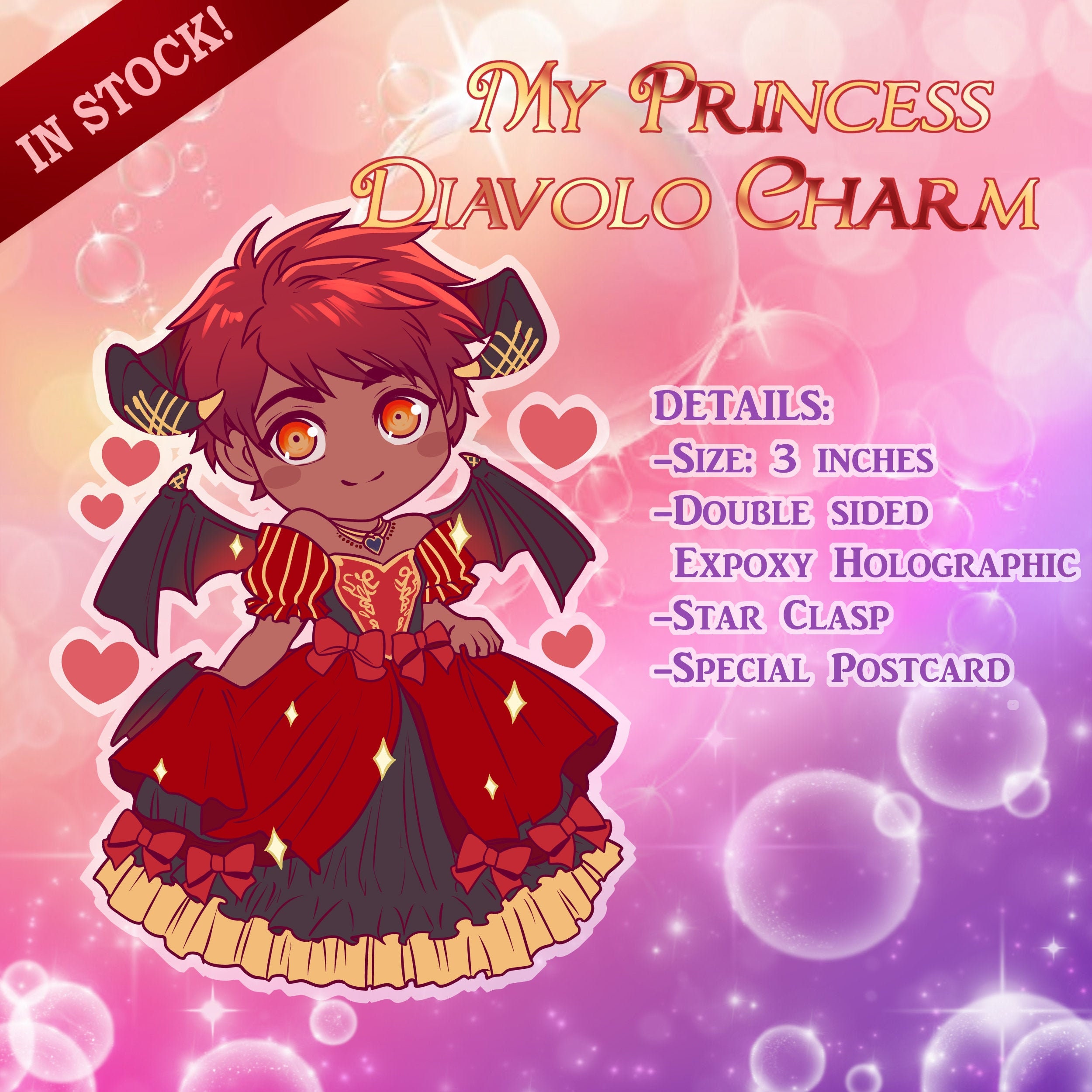Princess Diavolo Dress Charm - Etsy Australia
