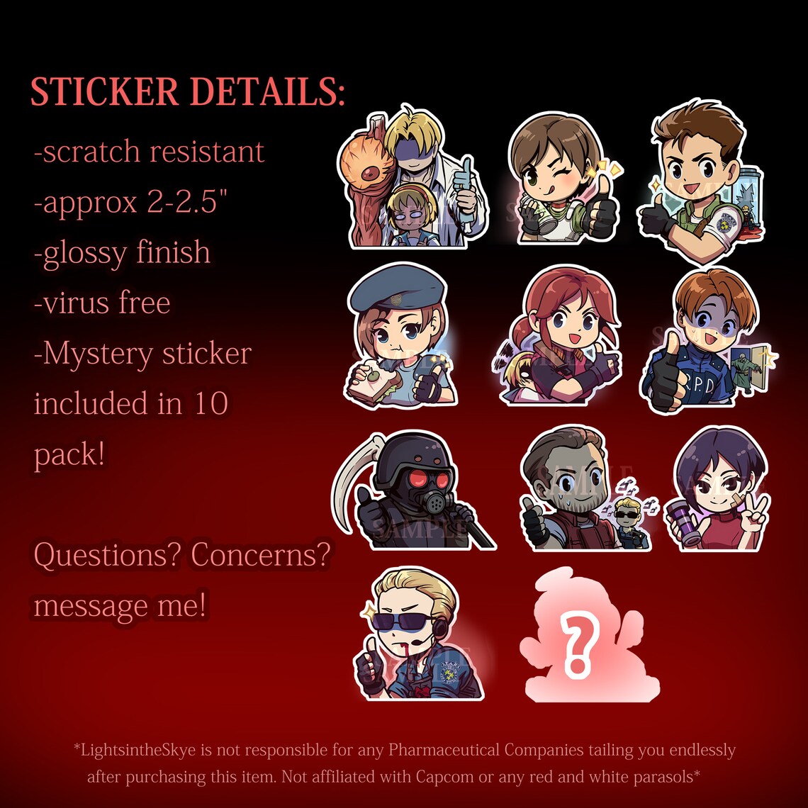 BIOHAZARD Classic OK Sticker Pack バイオハザード了解ステッカーパック - Etsy