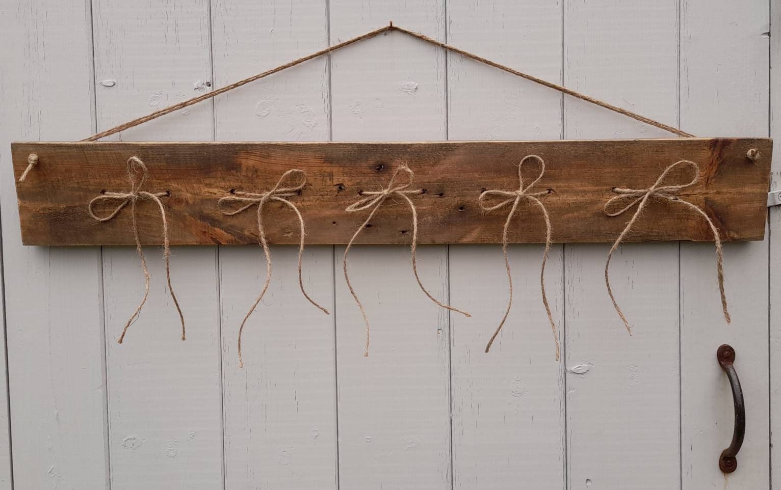 Rustic Reclaimed Pallet Wood Display Dried Flower Herb Hanging Bar ...