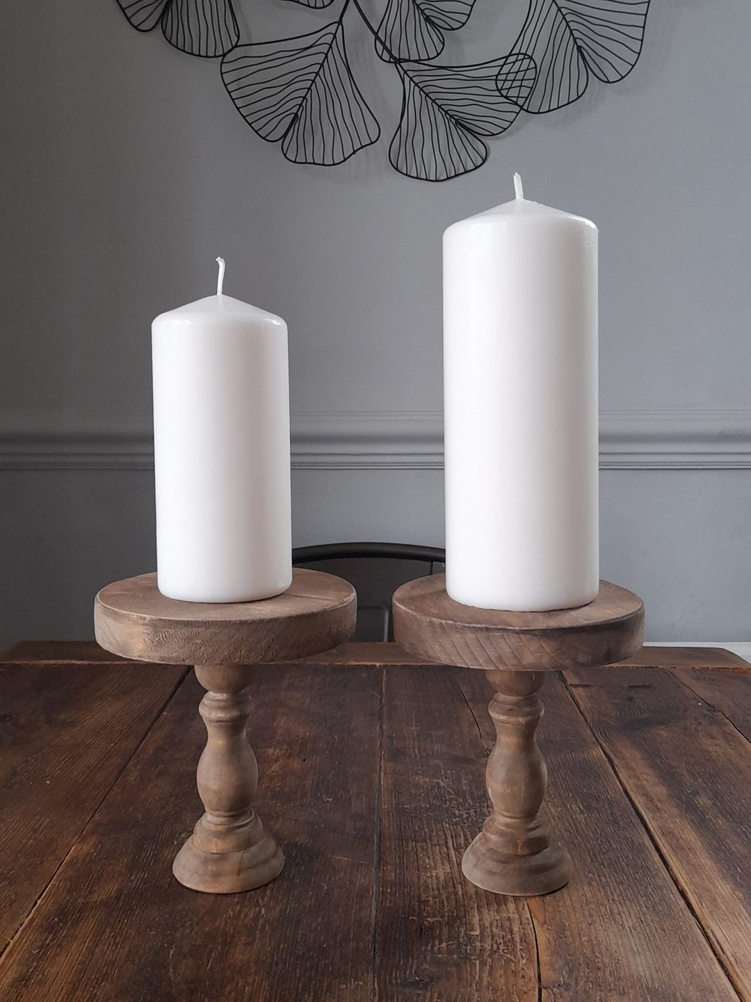 Rustic Reclaimed Pallet Wood Round Circular Round Pedestal Mini Riser ...