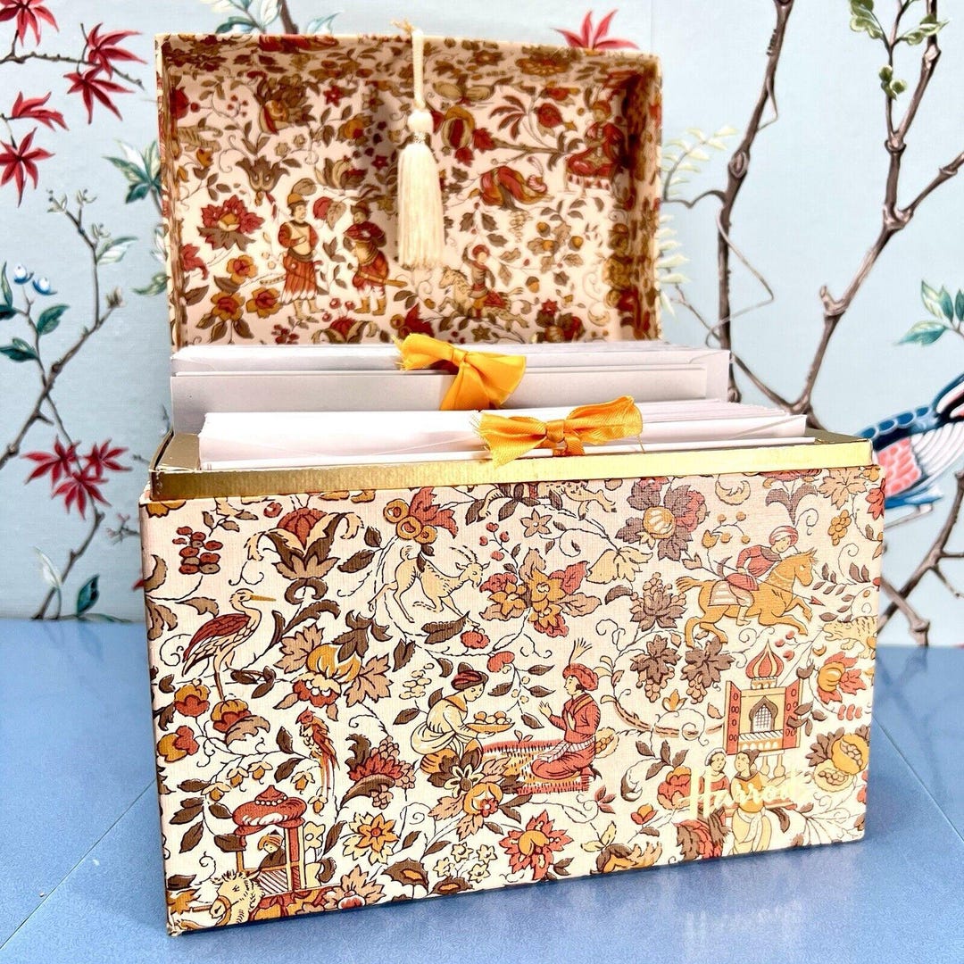 Vintage HARRODS Waverley Stationery Box Tasselled Writing Paper ...