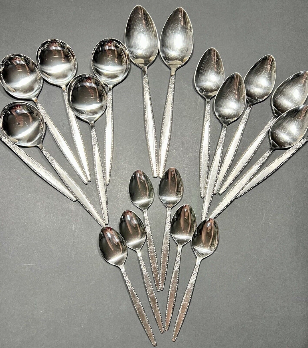 20 Stainless Spoons Richmond Japan Tapered Midc Heavy Servers Soup ...
