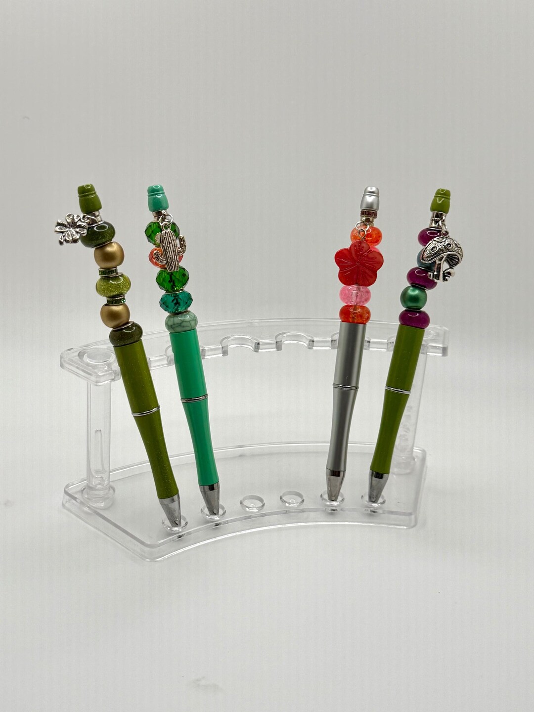 Botanical Flower Plant Cactus Mushroom Handmade Beaded Pens Office ...