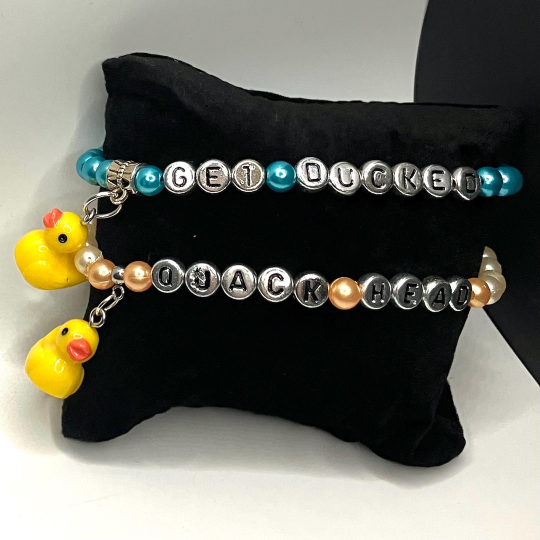Rubber Duck Pun Beaded Stretch Bracelets Funny - Etsy