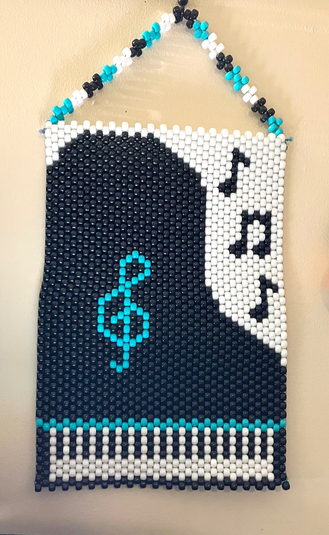 Piano Music Note Hand Beaded Banner Wall Hanging - Etsy
