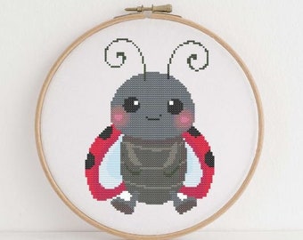 Lady Bug Cross Stitch - Etsy