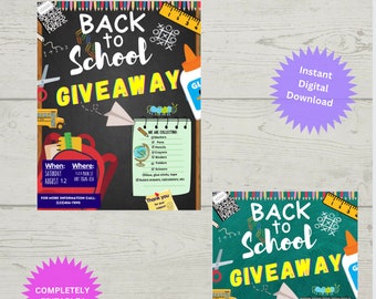 EDITABLE Back to School Supply Drive Fundraiser Flyer, Back to School ...