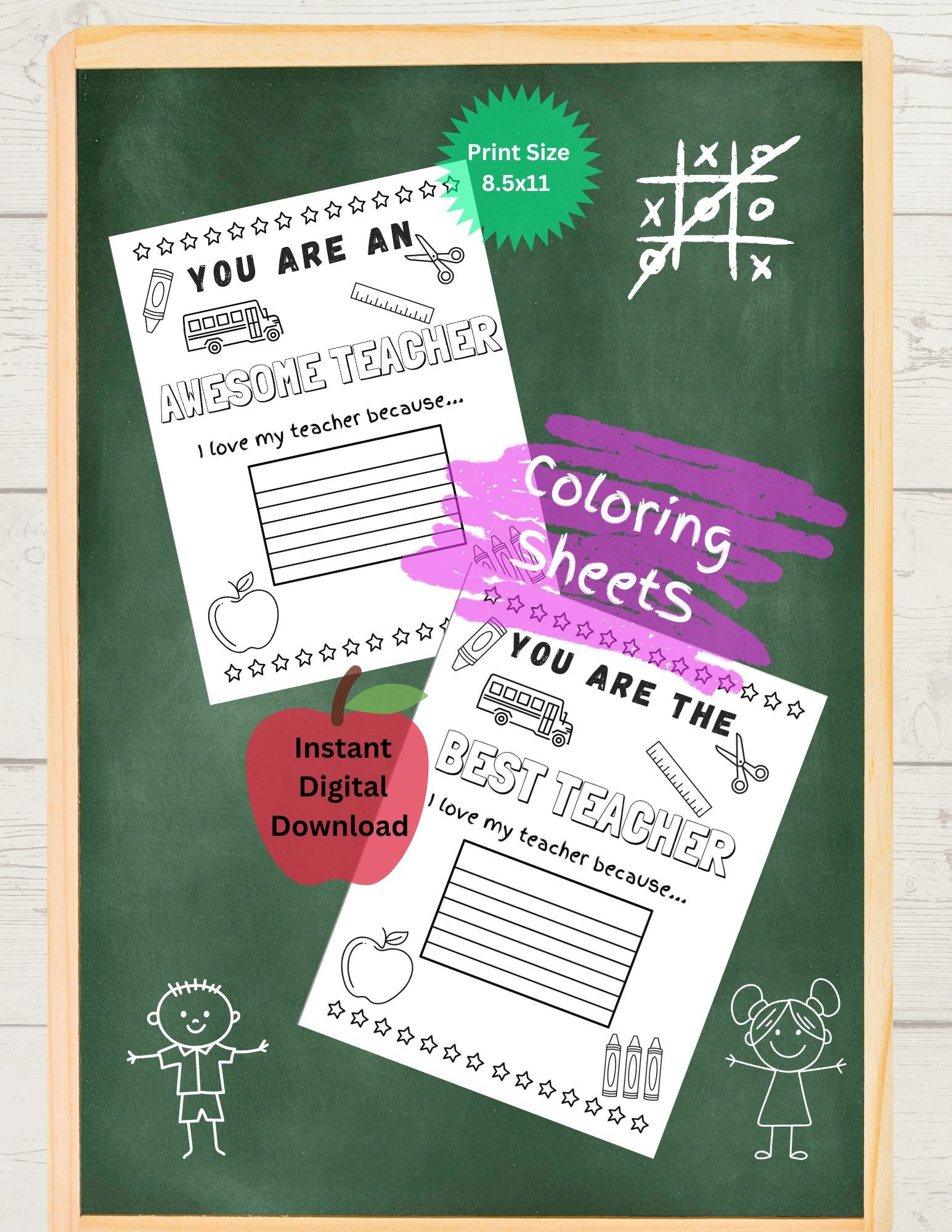 Teacher Appreciation Week Printable, Teacher Coloring Page, All About ...