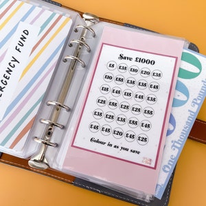 3 Full Size A6 Laminated Cash Challenge Envelopes - Cash Envelope ...