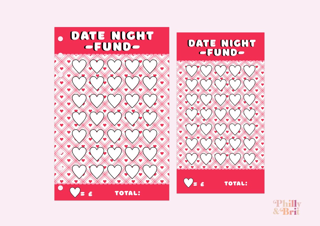 Date Night Savings Tracker | Laminated | A6 | Budget Binder | Cash ...