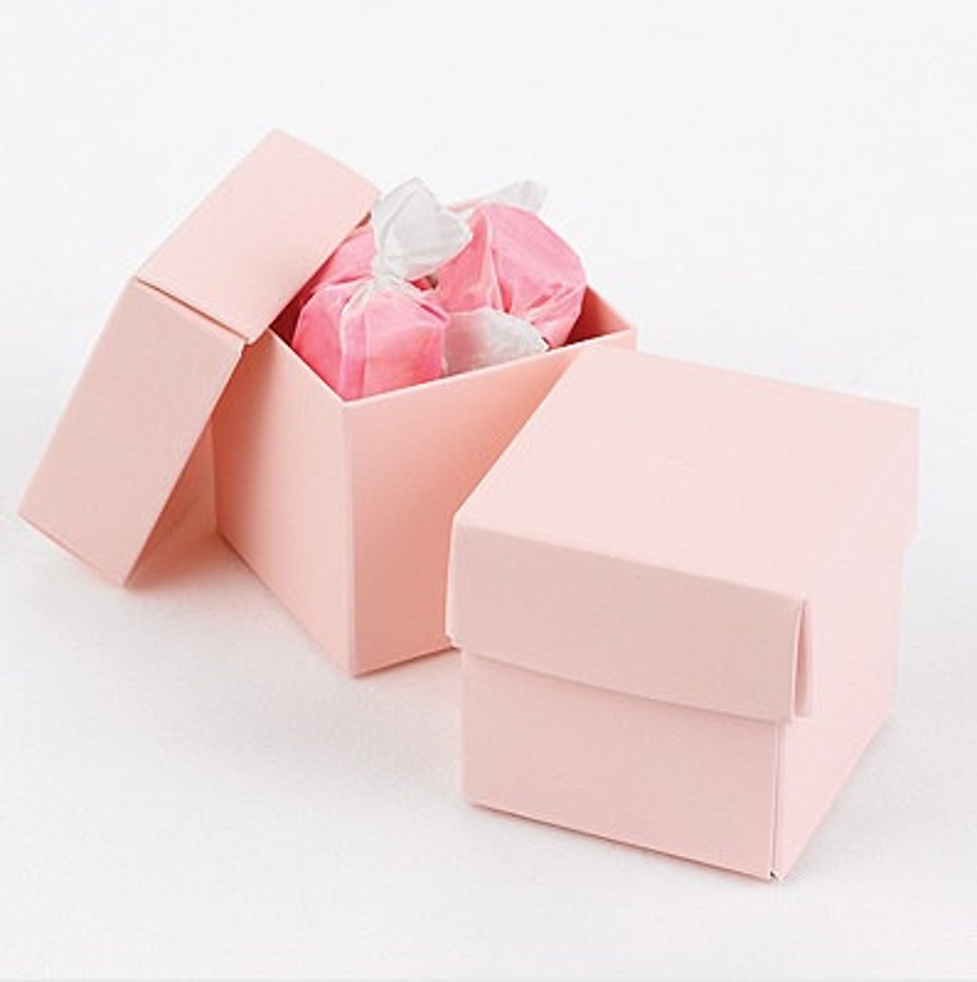 Pink Favor Boxes (pack of 25) Wedding Party Favors Bridal Shower Baby ...