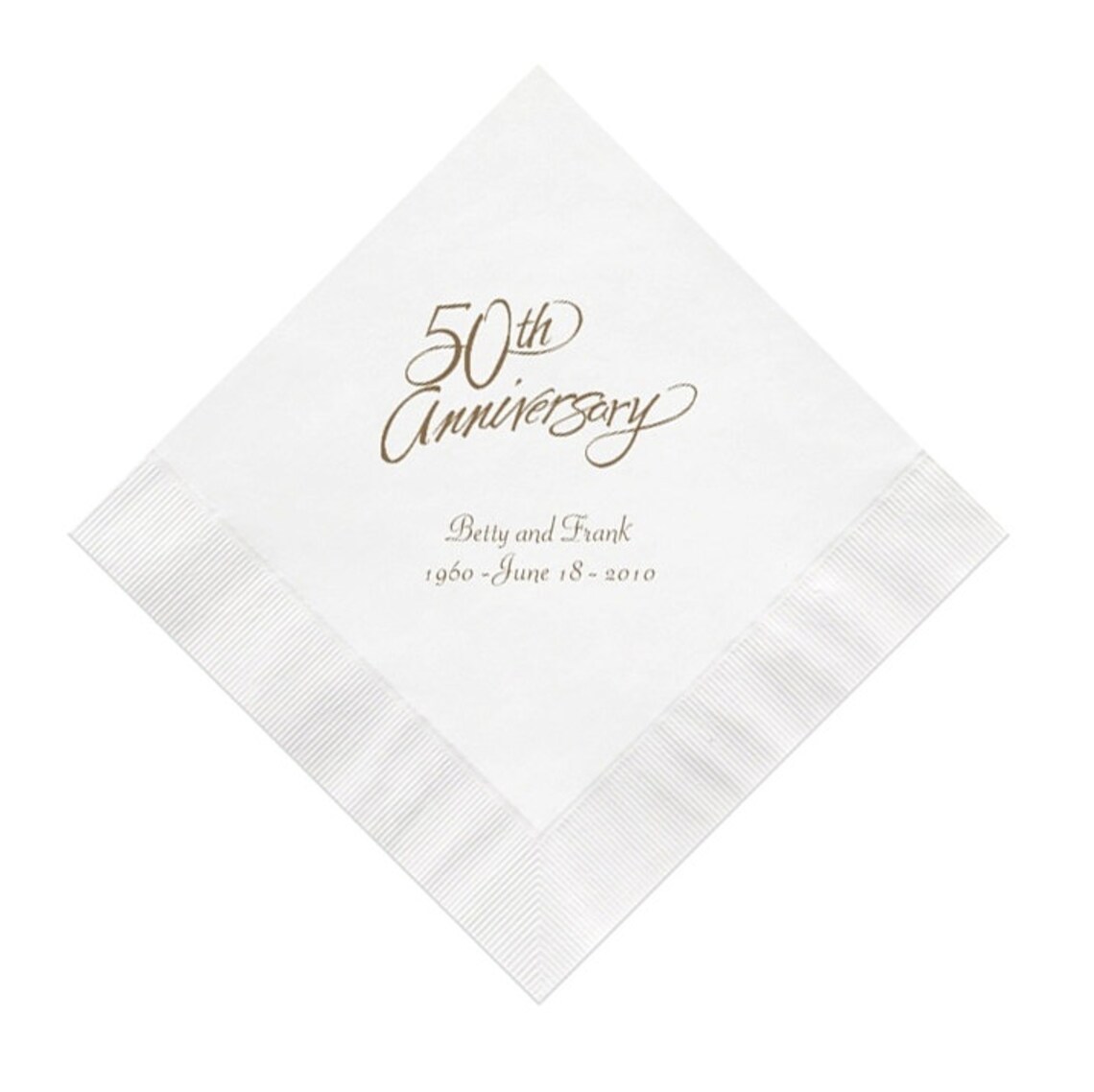 50th Scripty Anniversary Napkins Personalized Set of 100 Party - Etsy