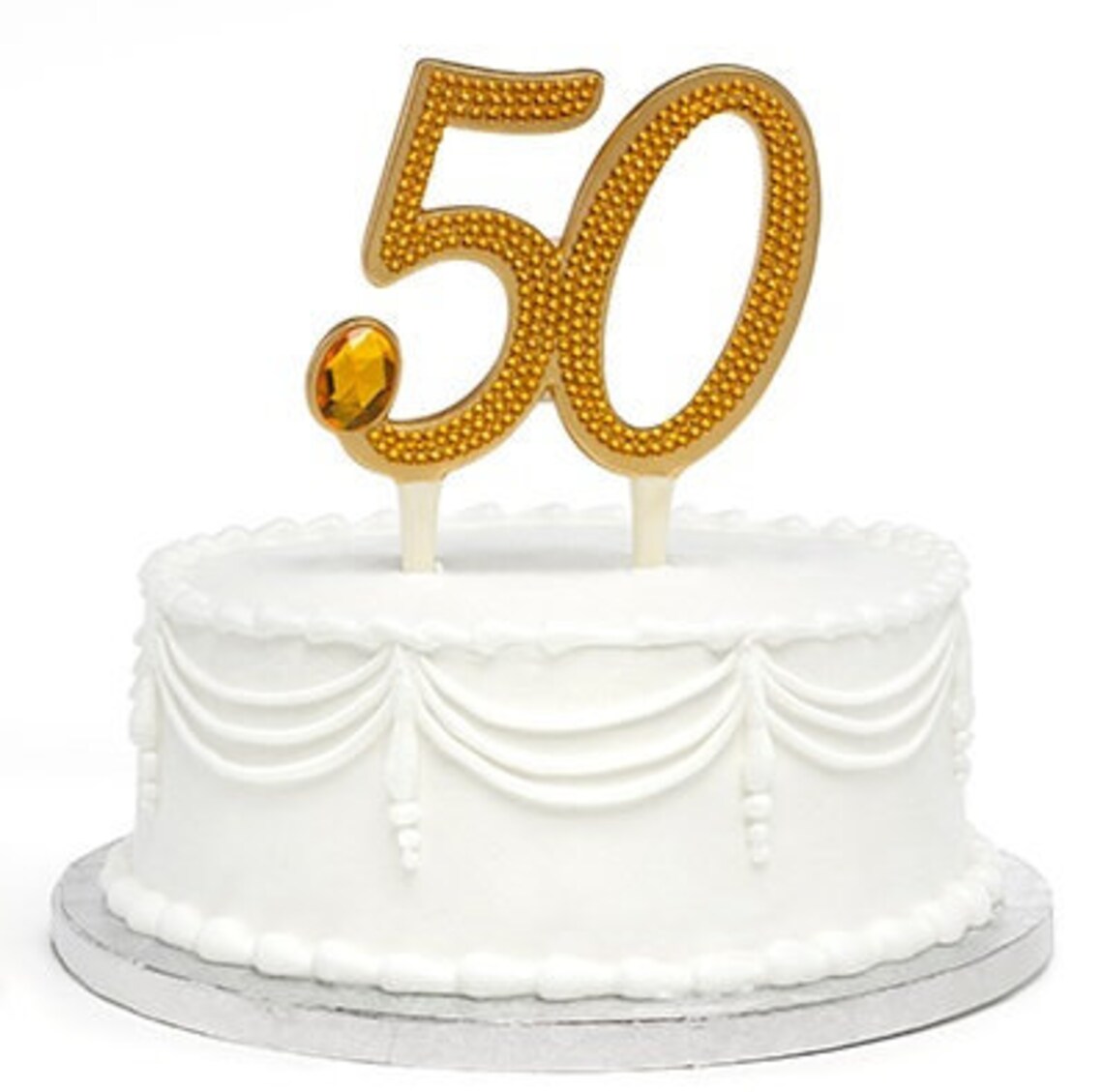 Number 50 Wedding Anniversary Cake Topper 50th Golden Party Supplies ...