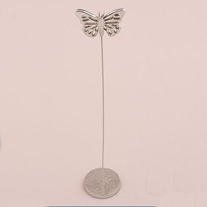 Butterfly Silver Plated Table Number Stands pack of 6 Butterflies ...