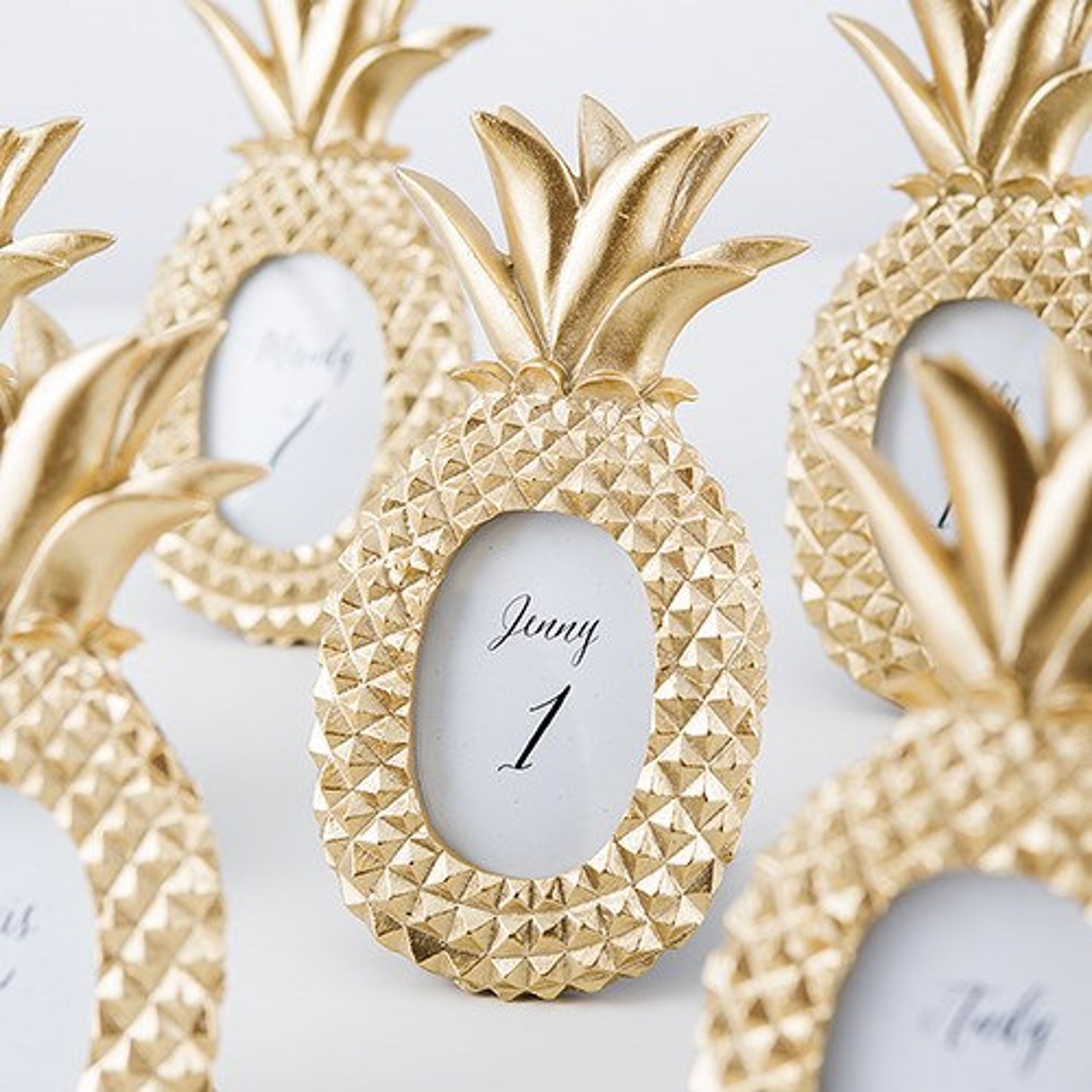 Gold Pineapple Photo Table Number Mini Frames pack of 6 - Etsy Canada