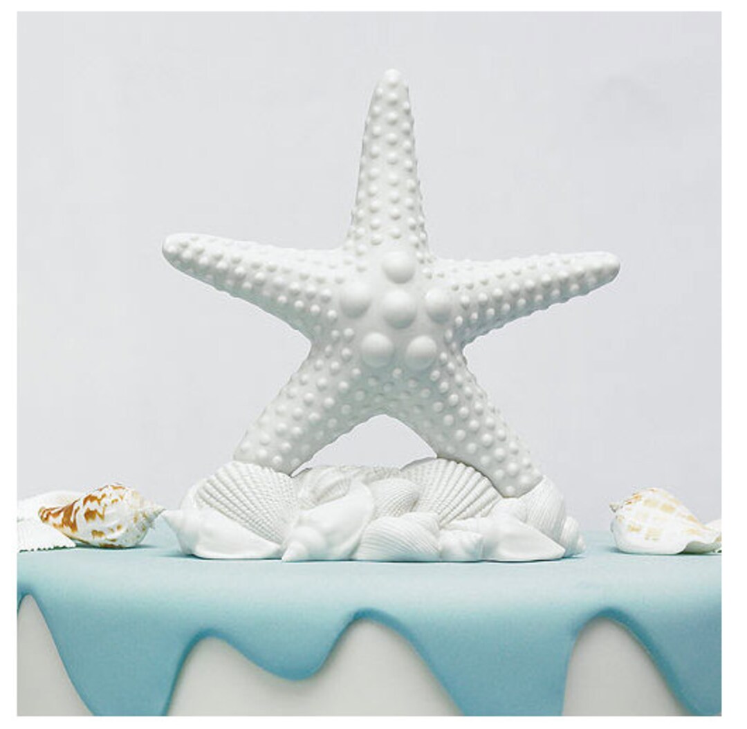 Starfish Caketop Wedding Cake Topper for Beach Wedding - Etsy