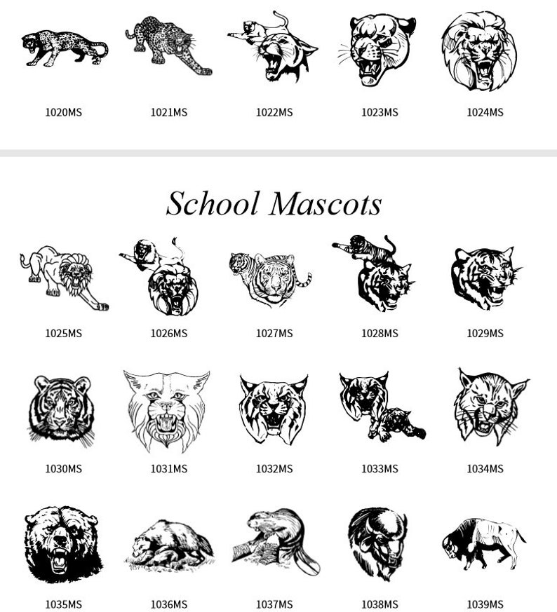 Graduation School Mascot Design Personalized Set of 100 - Etsy