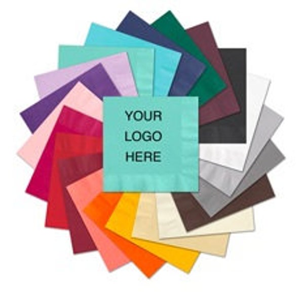 Custom Logo Cocktail Napkins - Etsy