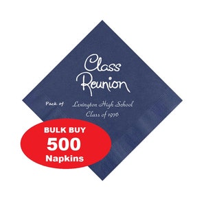 Class Reunion Napkins Personalized Set of 500 Party Supplies ...