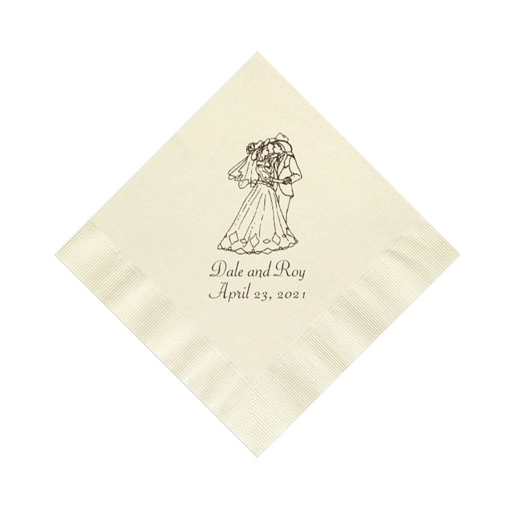 Cowboy Western Bride and Groom Wedding Napkins Personalized Set of 100 ...