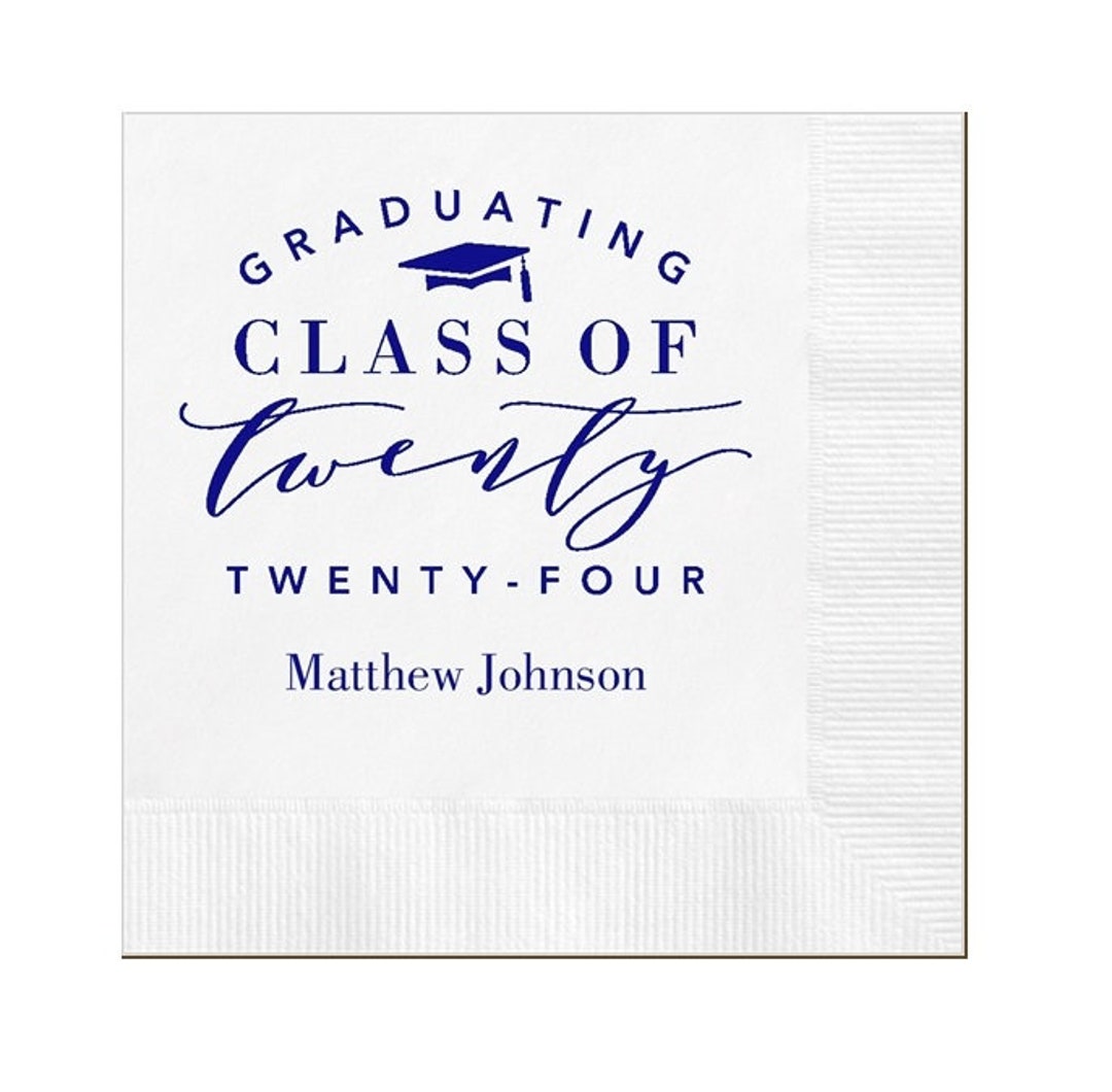 Congrats Class of 2024 Graduation Napkins Personalized Set of 100 ...