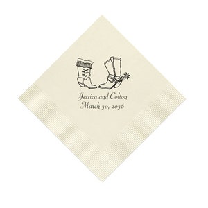 Spurs Cowboy Boots Western Wedding Napkins Personalized Set of 100 ...