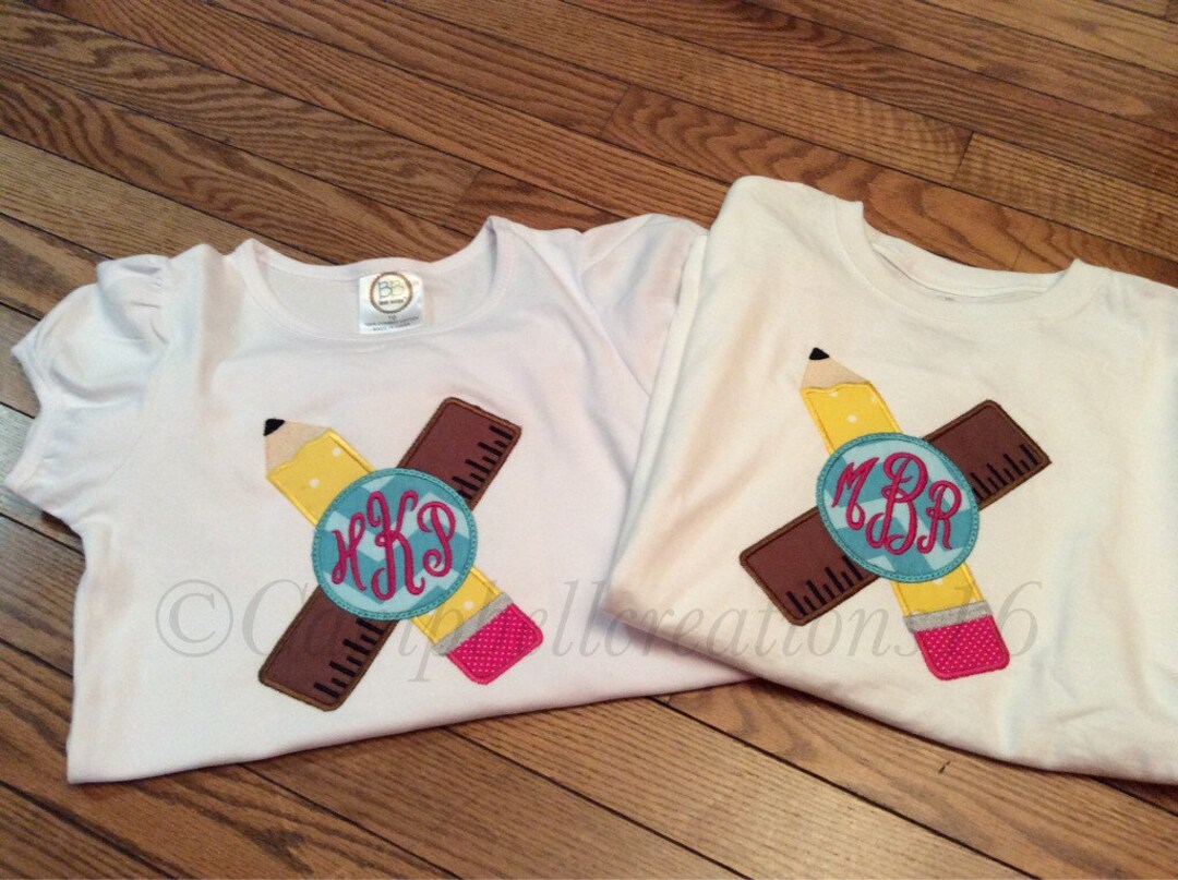 Back to School Monogram Shirt - Monogram School Shirt - First Day of ...