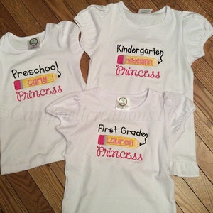 First Grade Princess Shirt - Girl School Shirt - Back to School Shirt ...