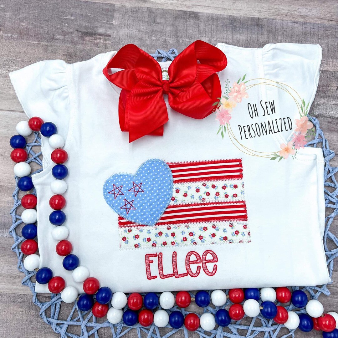 4th of July Girl Shirt - American Flag Shirt - Girl American Flag Shirt ...