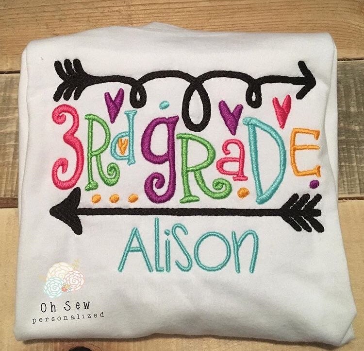 3rd Grade Shirt Third Grade Shirt Back to School Shirt - Etsy