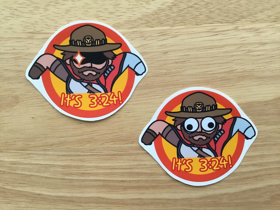 It's 3:24 Overwatch Cassidy Inspired April Fools Sticker - Etsy