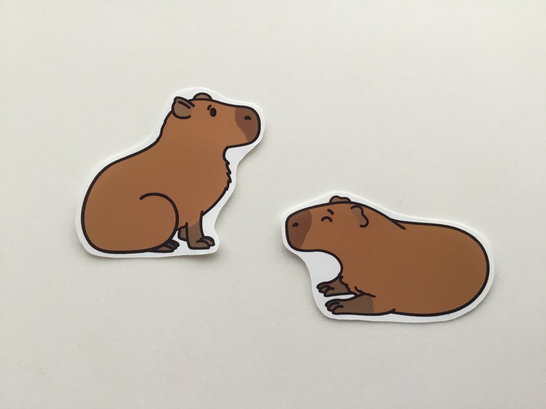 CLEARANCE Cute Capybara Stickers set or Individual Wholesome Animal - Etsy