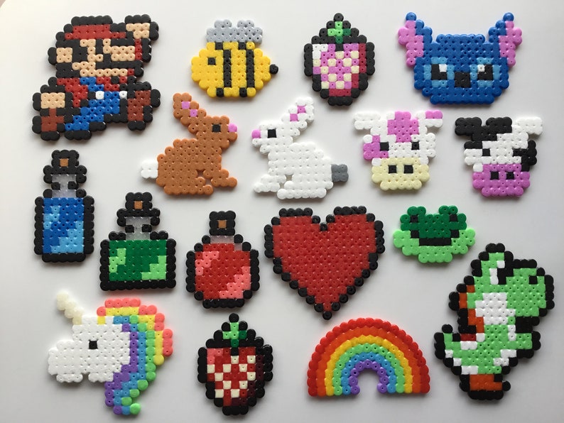 Hama Bead Pixel Small Designs Animals Food Nerdy Misc - Etsy