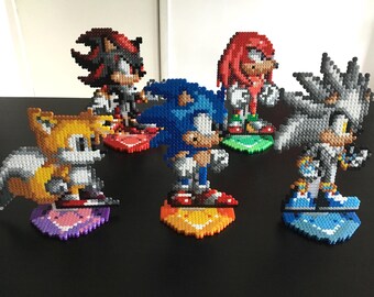 Sonic the Hedgehog Shadow Perler Bead Magnet - Etsy