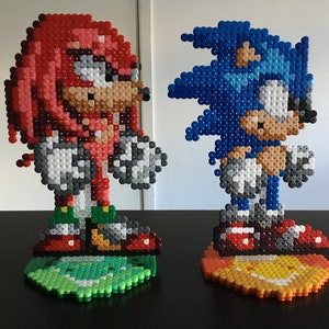 Hama Bead Pixel Art Sonic the Hedgehog, Tails the Fox, Knuckles the ...