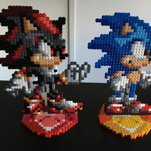 Hama Bead Pixel Art Sonic the Hedgehog, Tails the Fox, Knuckles the ...