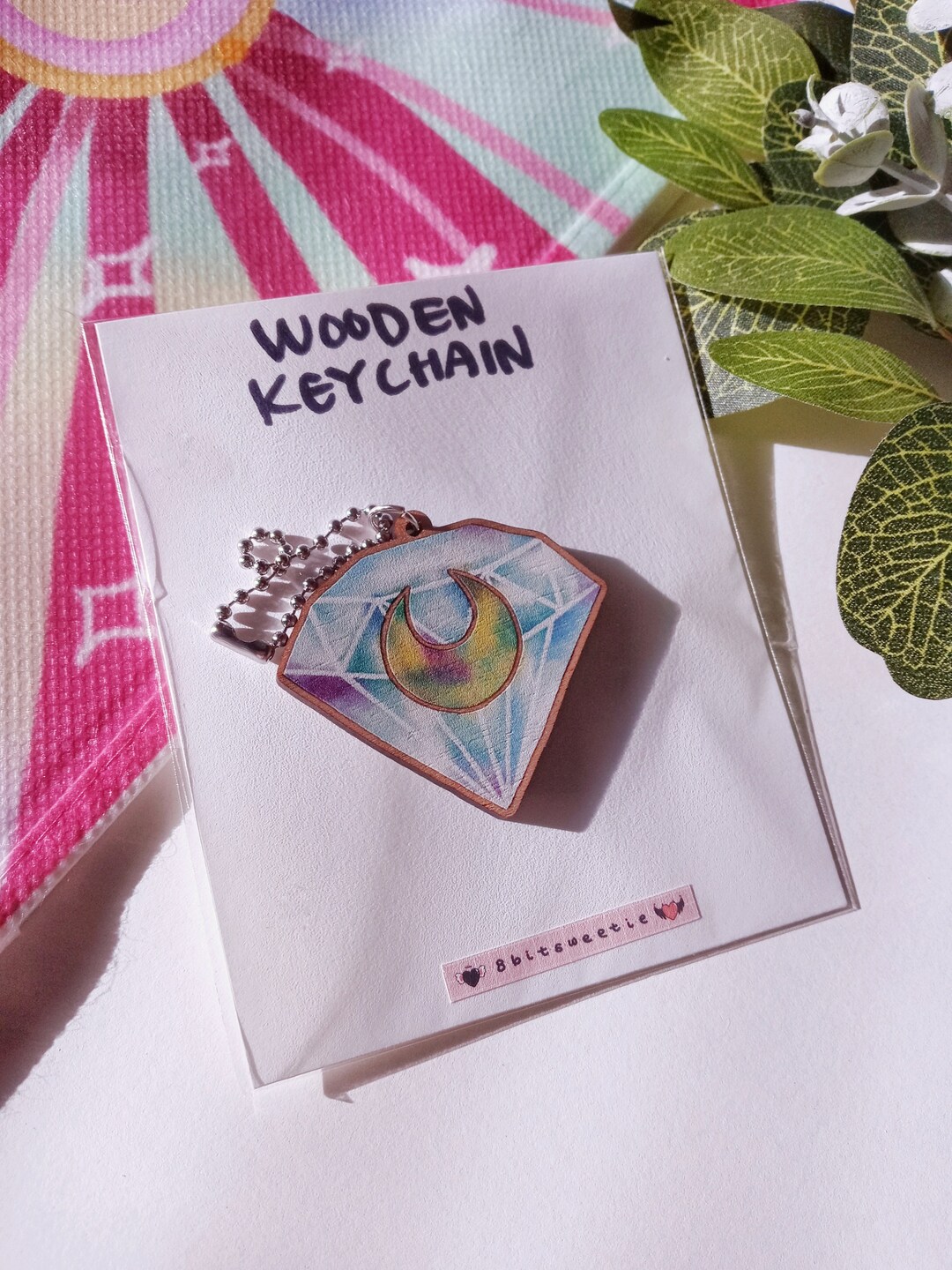 Wooden Sailor Moon Crystal Diamond Keychain - Etsy