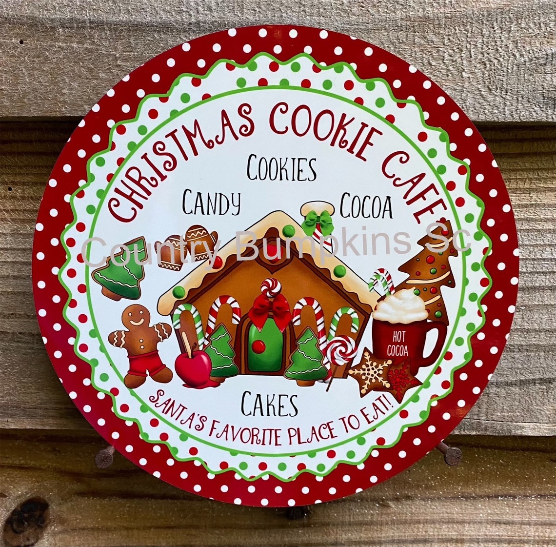 Christmas Cookie Cafe Sign Farmhouse Decor Wreath Sign Wreath - Etsy