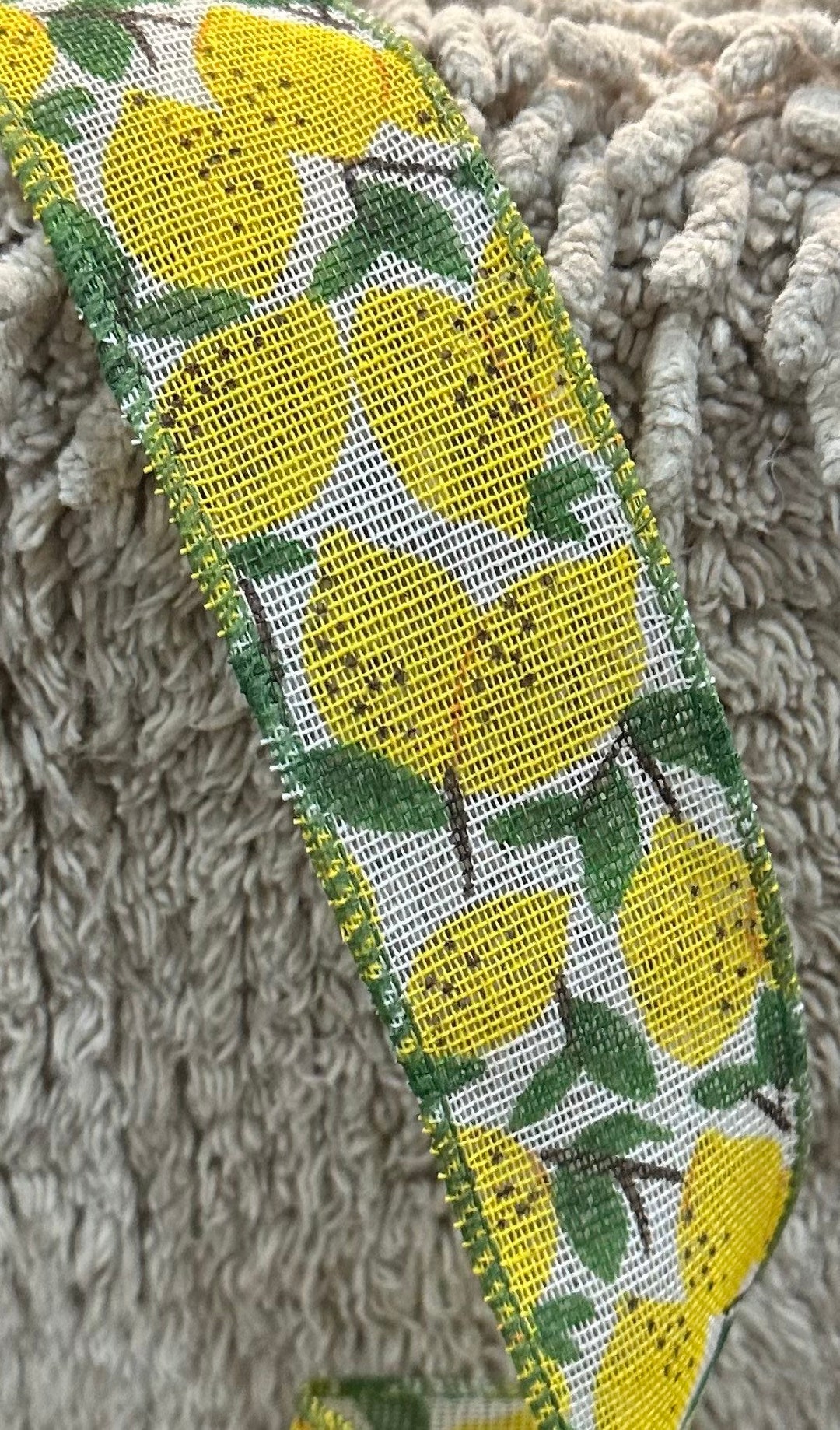 Lemon Ribbon Summer Ribbon Wreath Ribbon Wreath Supplies Craft Ribbon ...